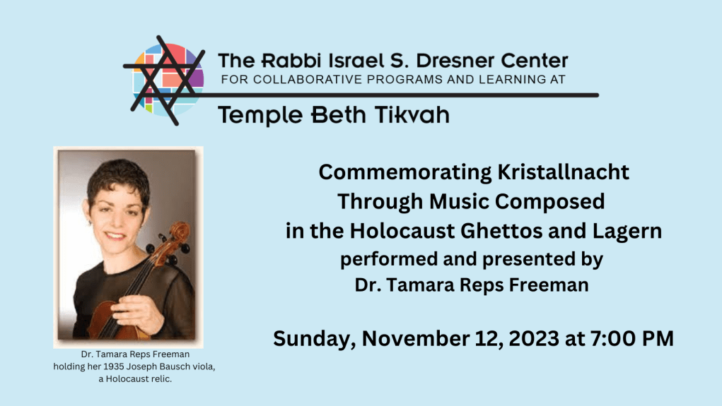 The Dresner Center Lecture Series | Temple Beth Tikvah