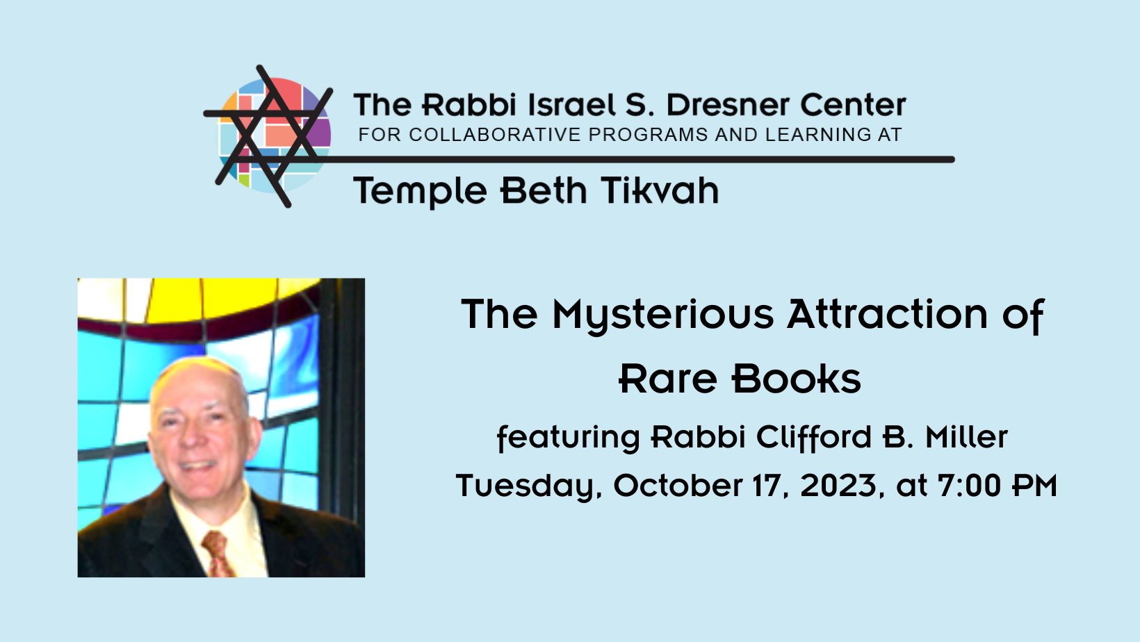The Dresner Center Lecture Series | Temple Beth Tikvah